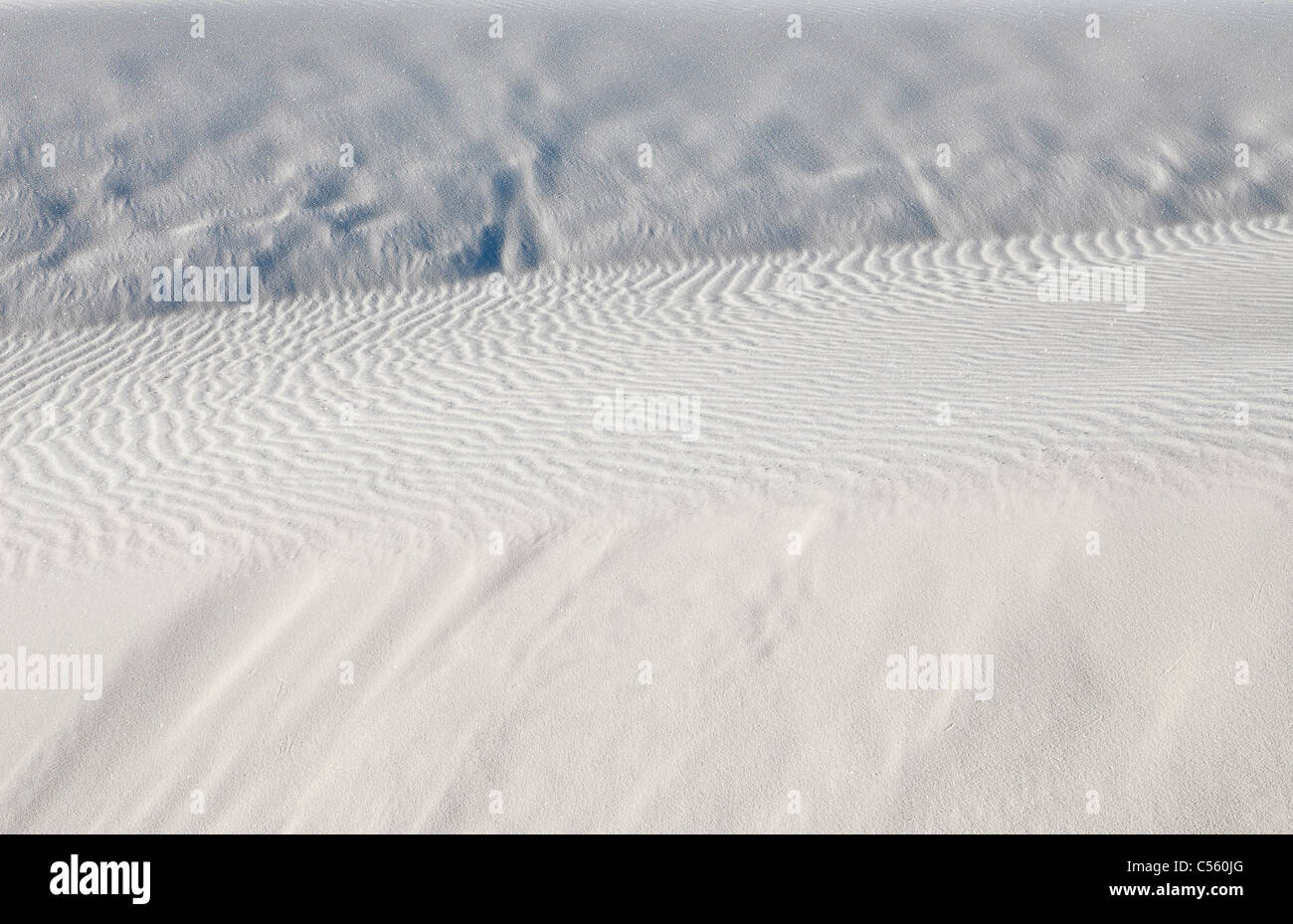 Rippled patterns on a sand dune, White Sands National Monument, New ...