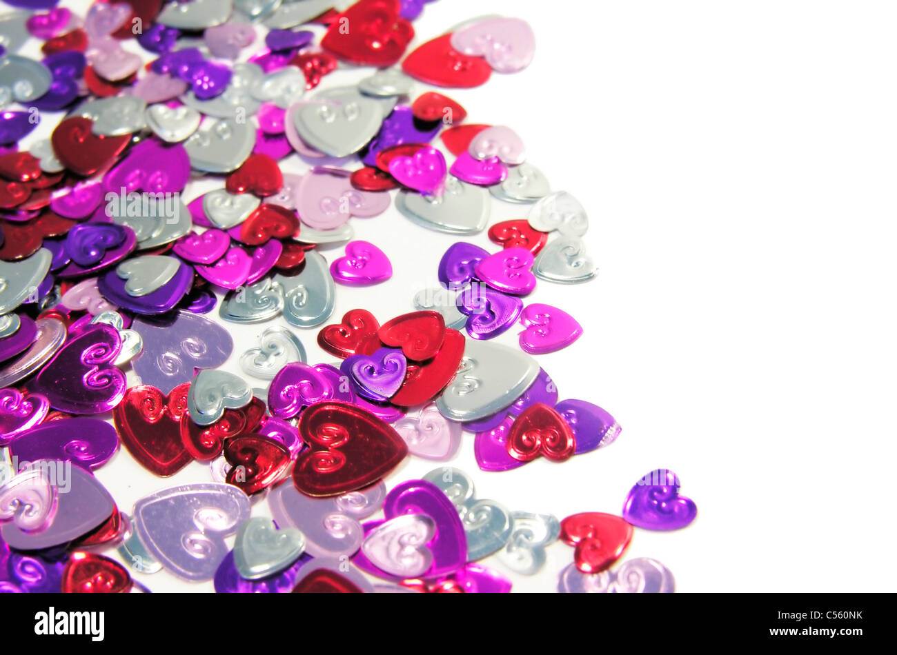 Heart shaped confetti Stock Photo - Alamy