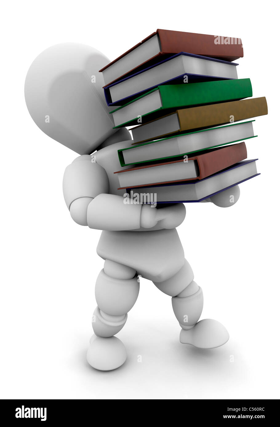 Man carrying a stack of books hi-res stock photography and images - Alamy
