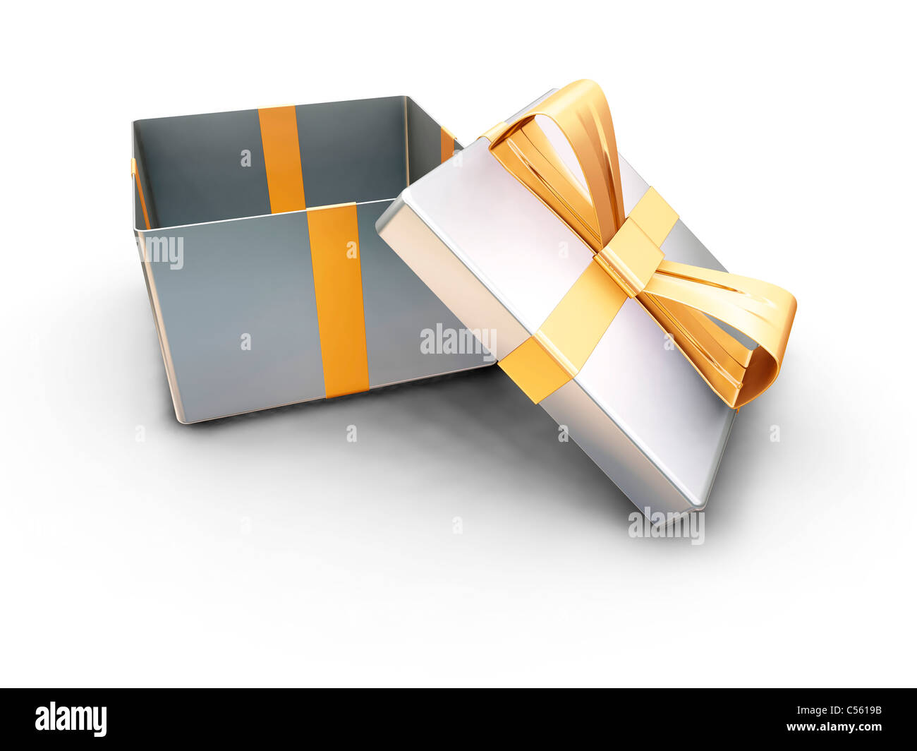 3D render of an open gift box Stock Photo - Alamy