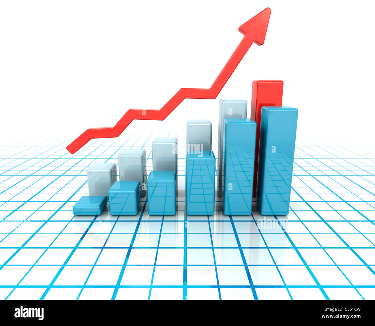 Chart showing rising profits Stock Photo - Alamy