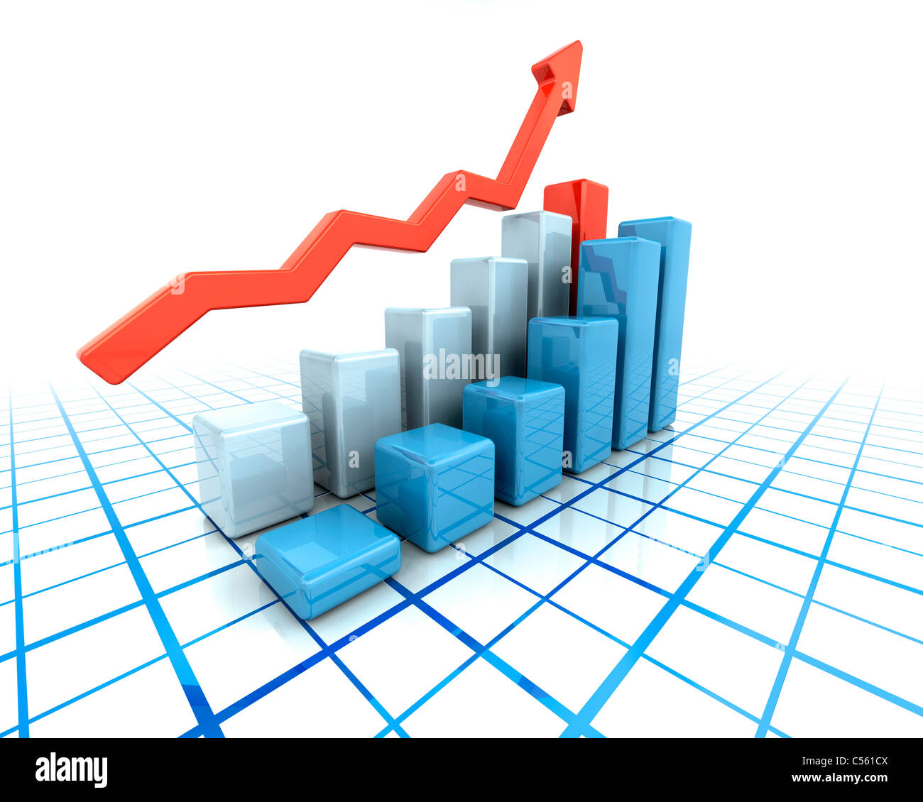 Chart showing rising profits Stock Photo - Alamy