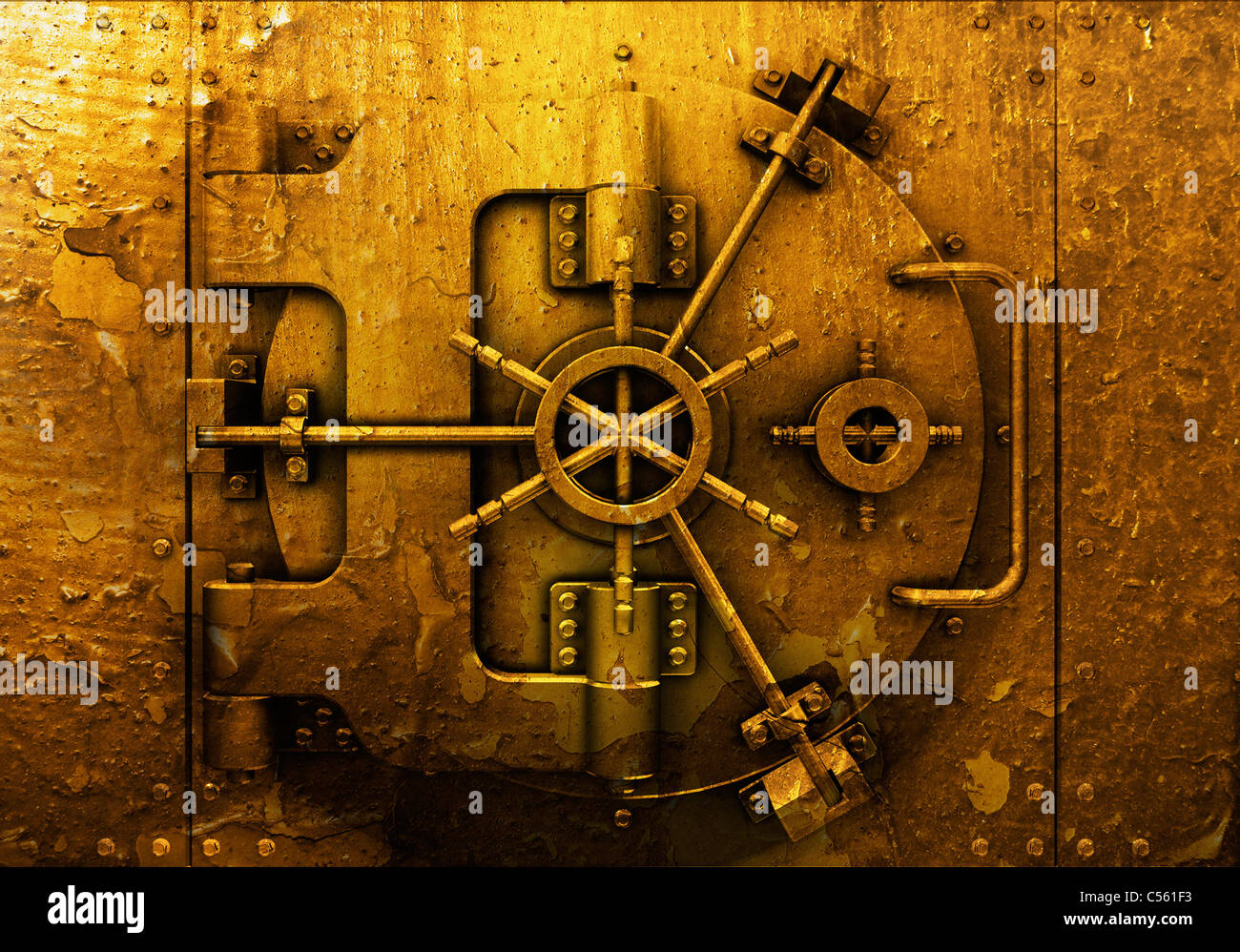 Grunge style bank vault background Stock Photo - Alamy