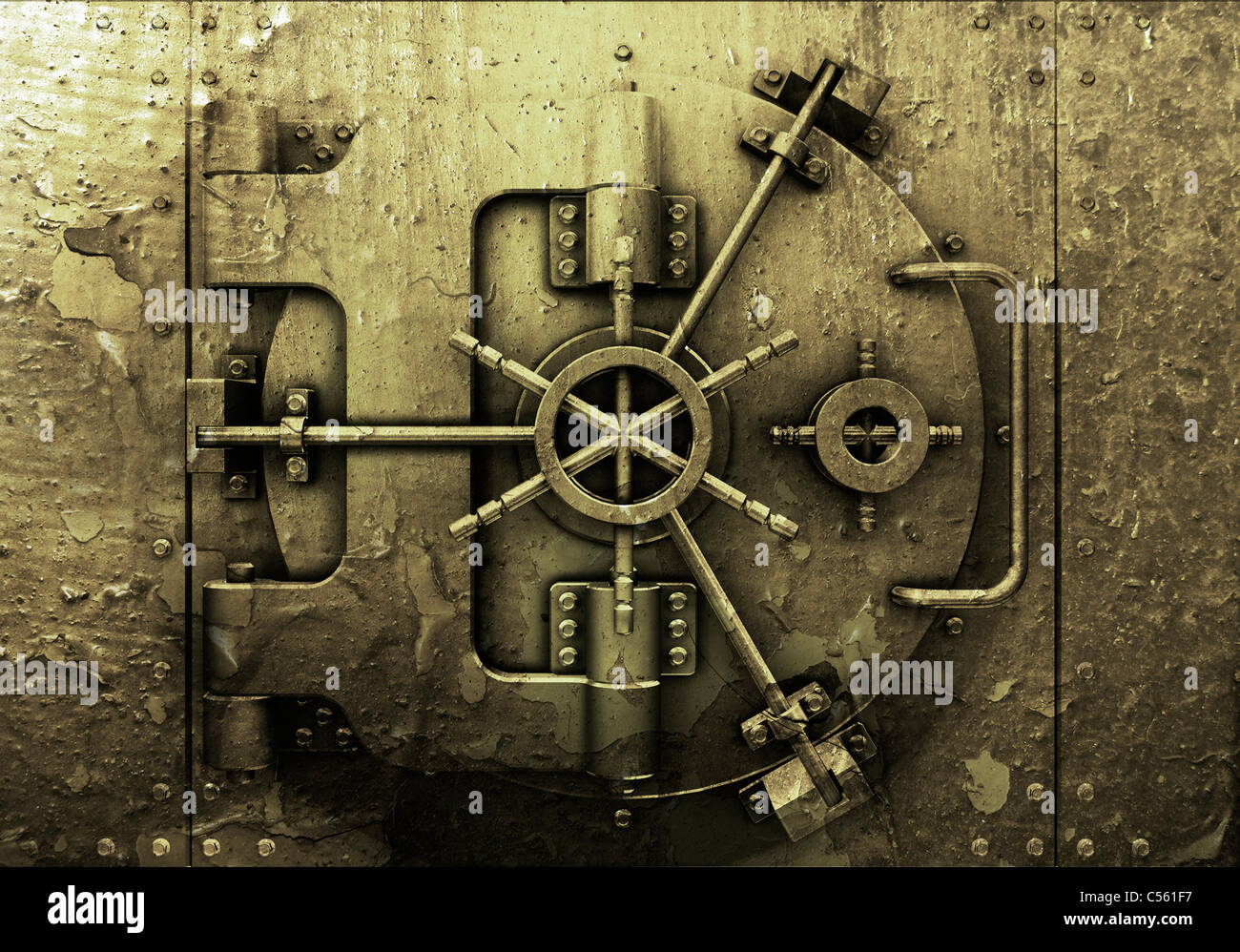 Grunge style bank vault background Stock Photo - Alamy