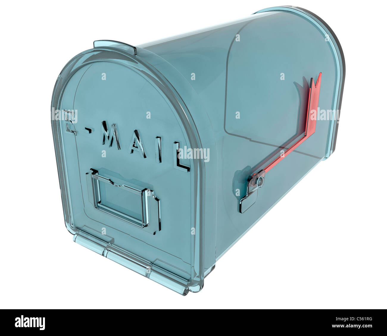 3D render of a mail box made from glass Stock Photo - Alamy