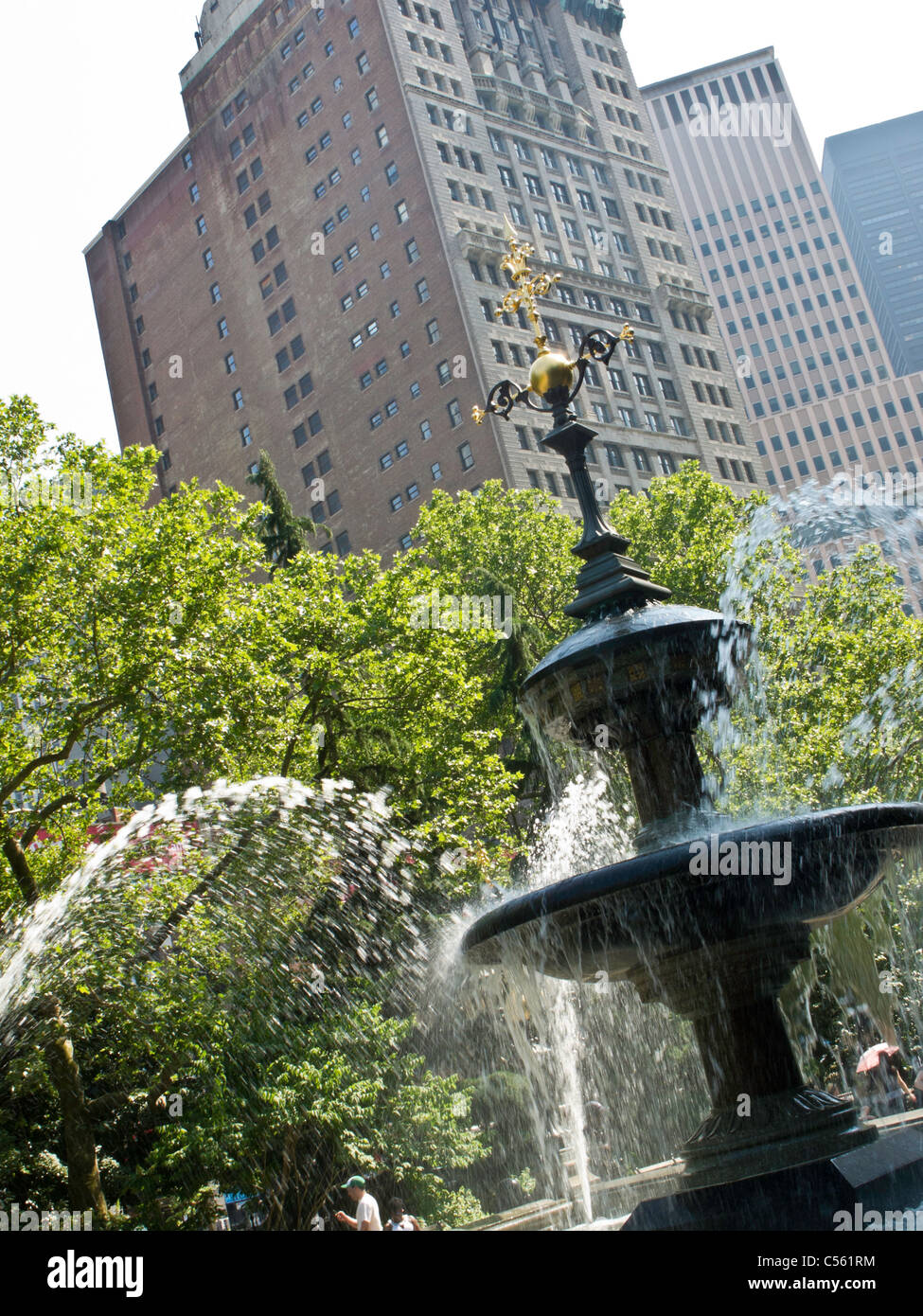 The Mould Fountain, City Hall Park, NYC Stock Photo - Alamy