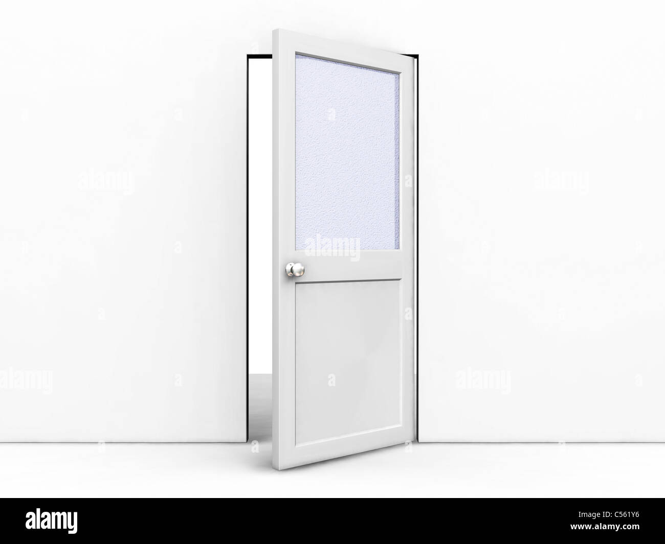 3D render of an open door Stock Photo - Alamy