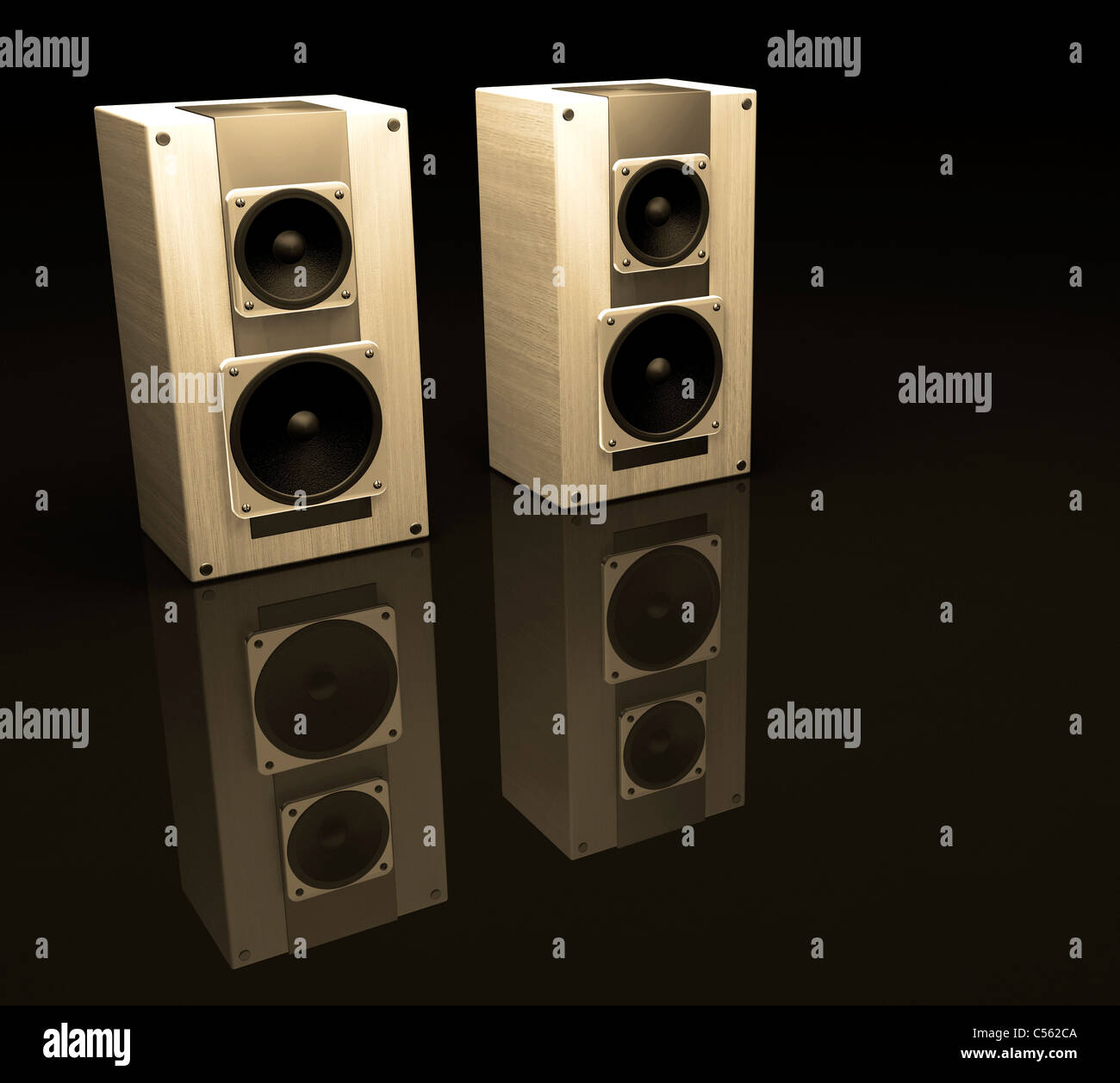 3D render of speakers Stock Photo - Alamy