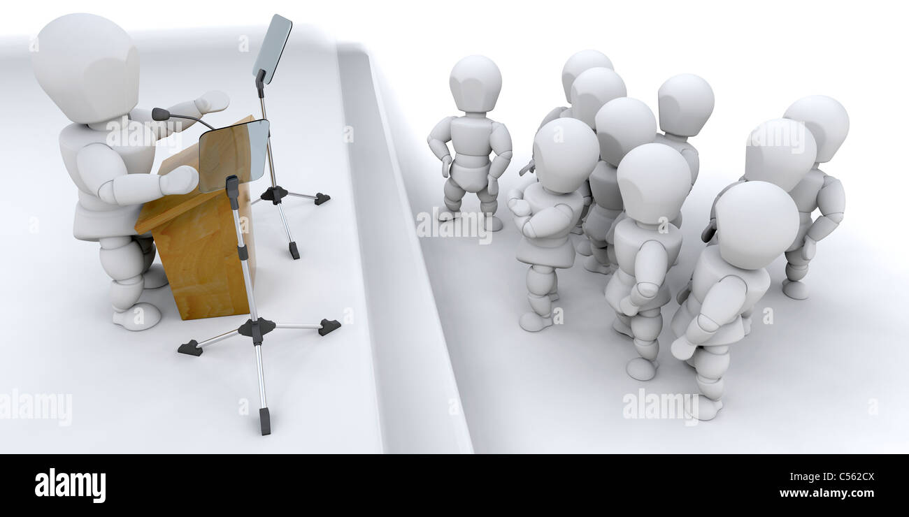 3d man speaking crowd isolated hi-res stock photography and images - Alamy