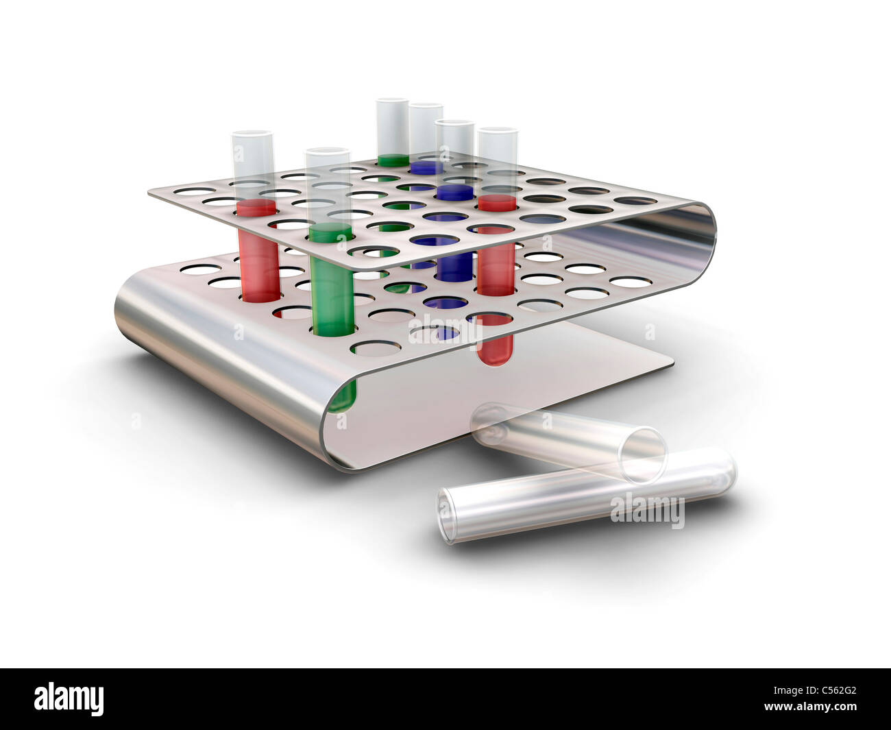 3D render of test tubes Stock Photo - Alamy