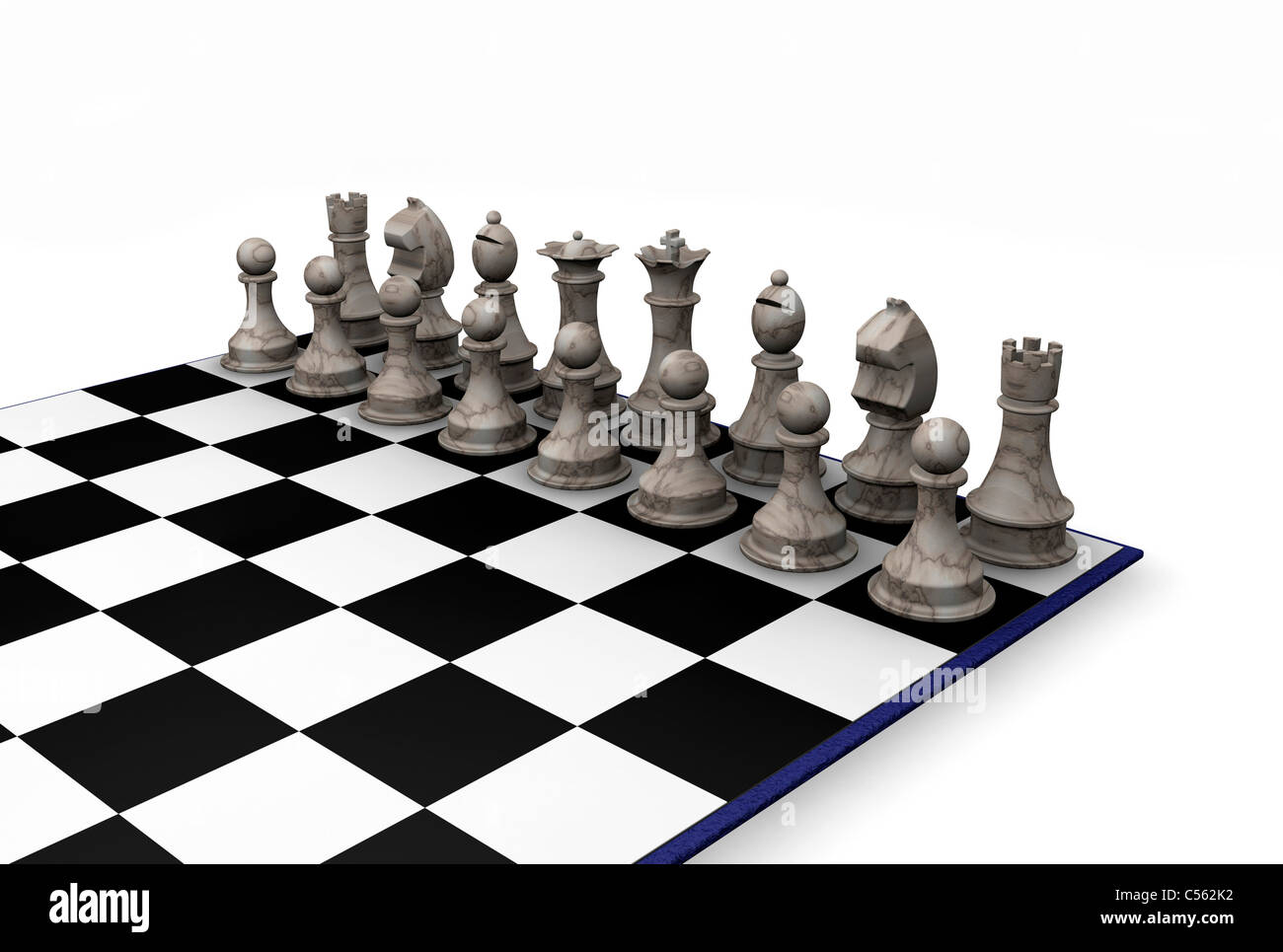 3D render of chess pieces Stock Photo - Alamy