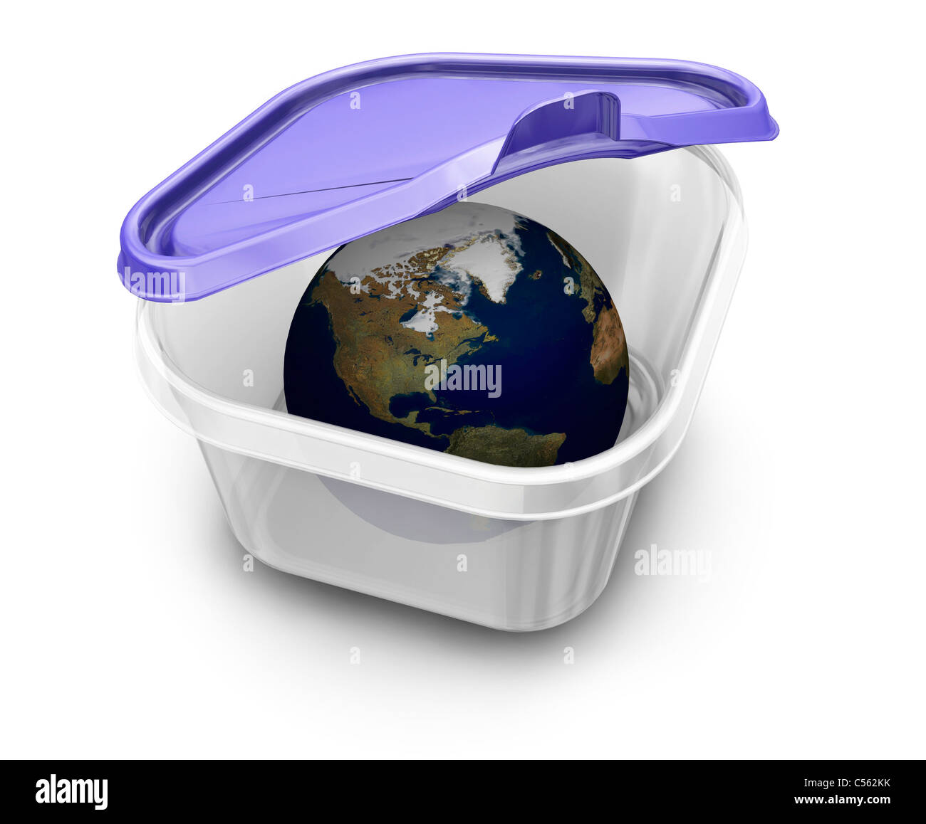 3D render of the world in a box Stock Photo - Alamy