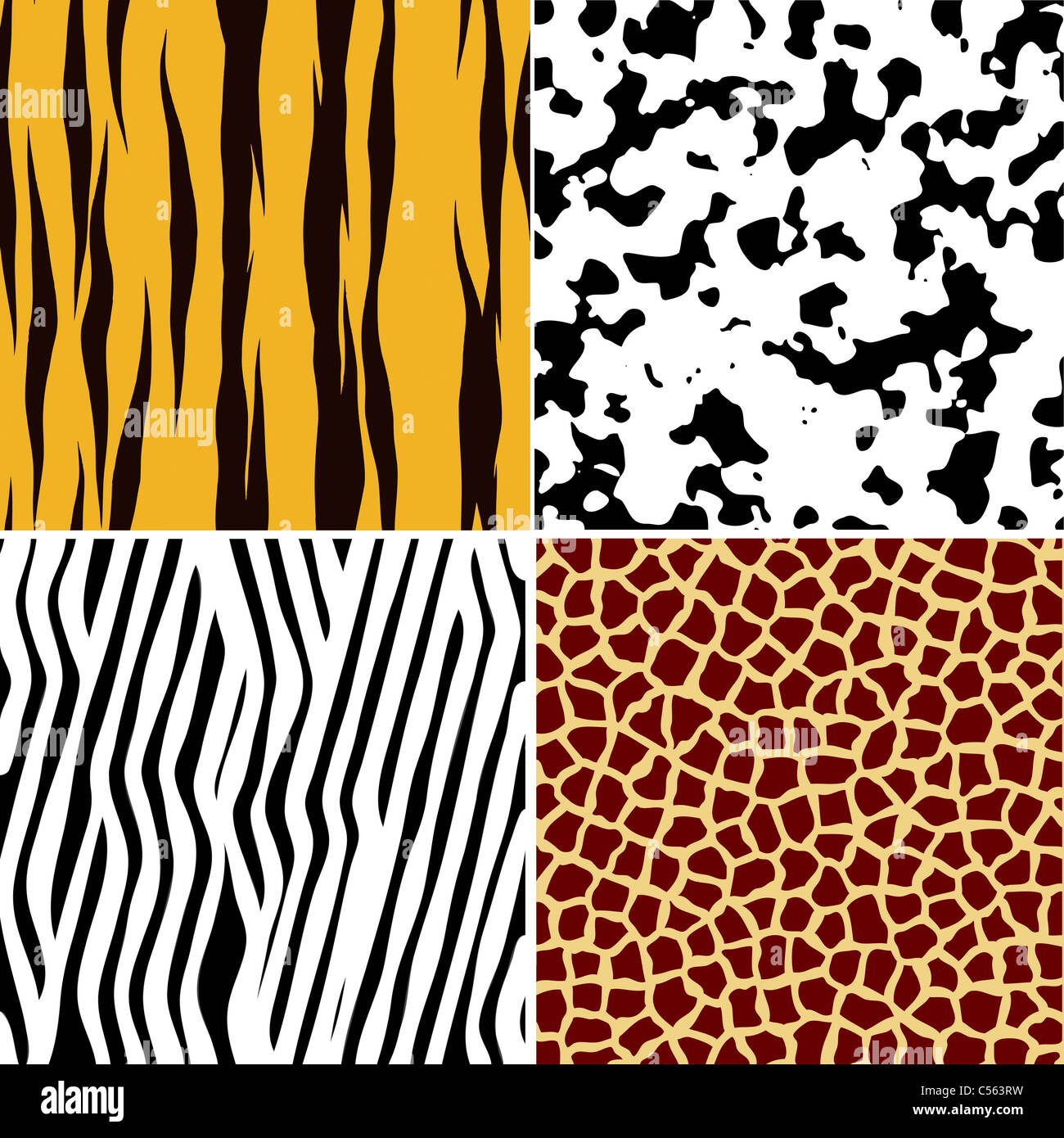 Different animal skin backgrounds Stock Photo - Alamy
