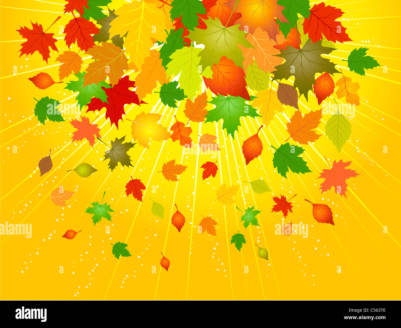 Background of falling Autumn leaves Stock Photo - Alamy