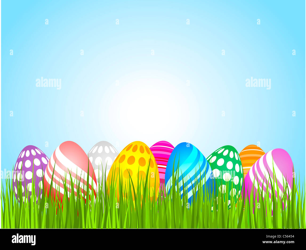 Vector easter eggs grass hi-res stock photography and images - Alamy