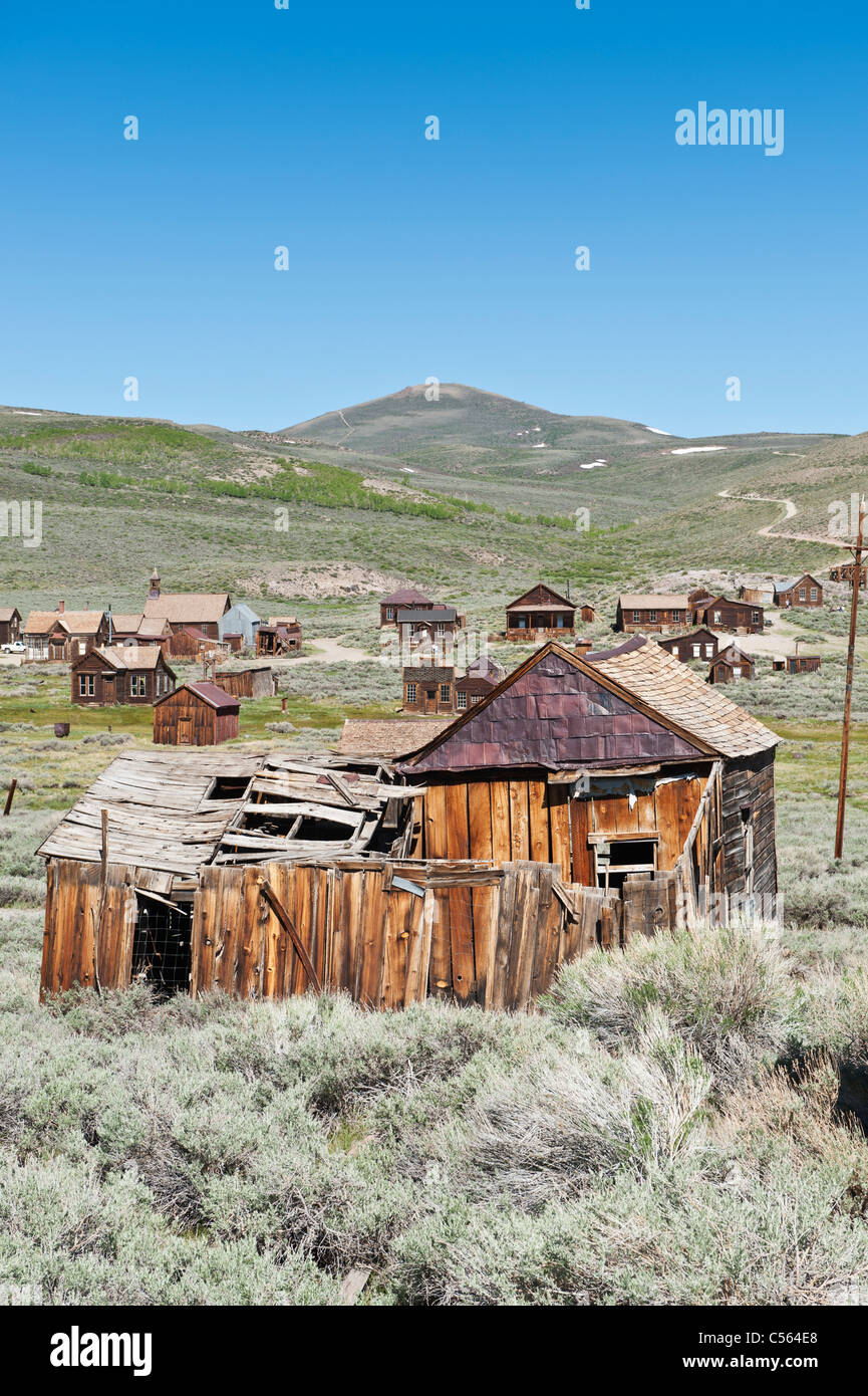 Derelict buildings at Bodie state historic park, California, USA Stock ...