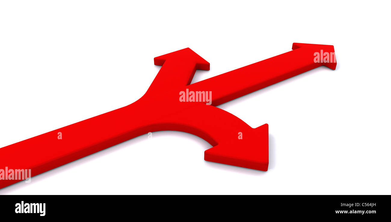 Arrows pointing in different directions Stock Photo - Alamy