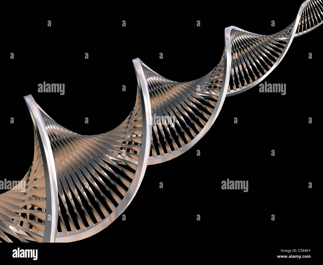 Metallic DNA strands Stock Photo - Alamy