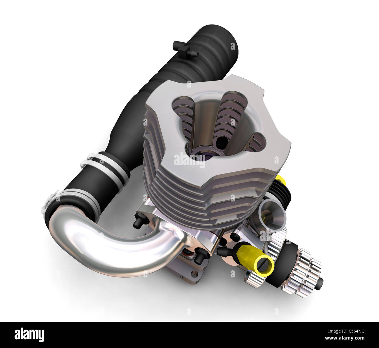 3D render of a car engine Stock Photo - Alamy