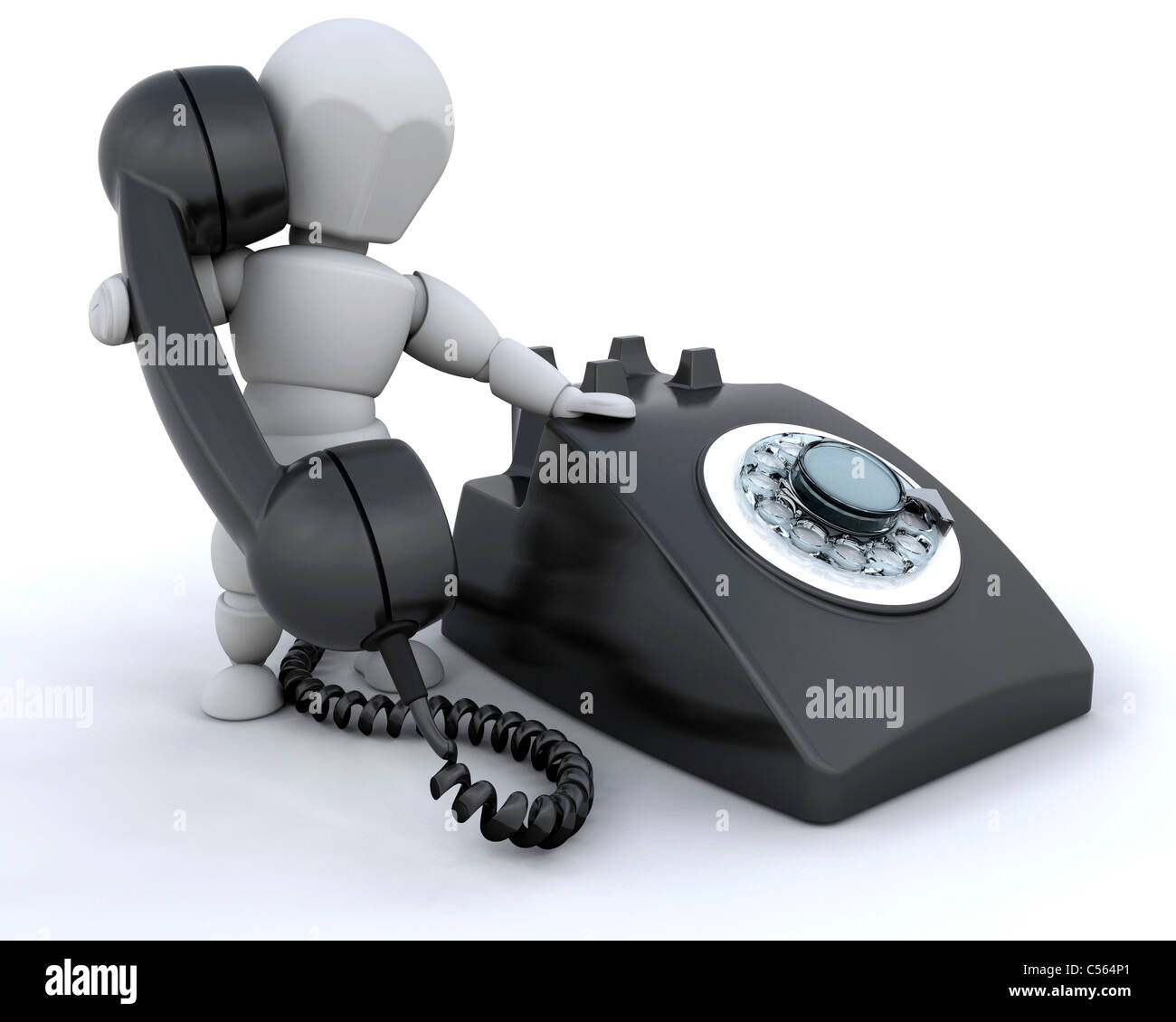 Someone talking on a retro styled telephone Stock Photo - Alamy