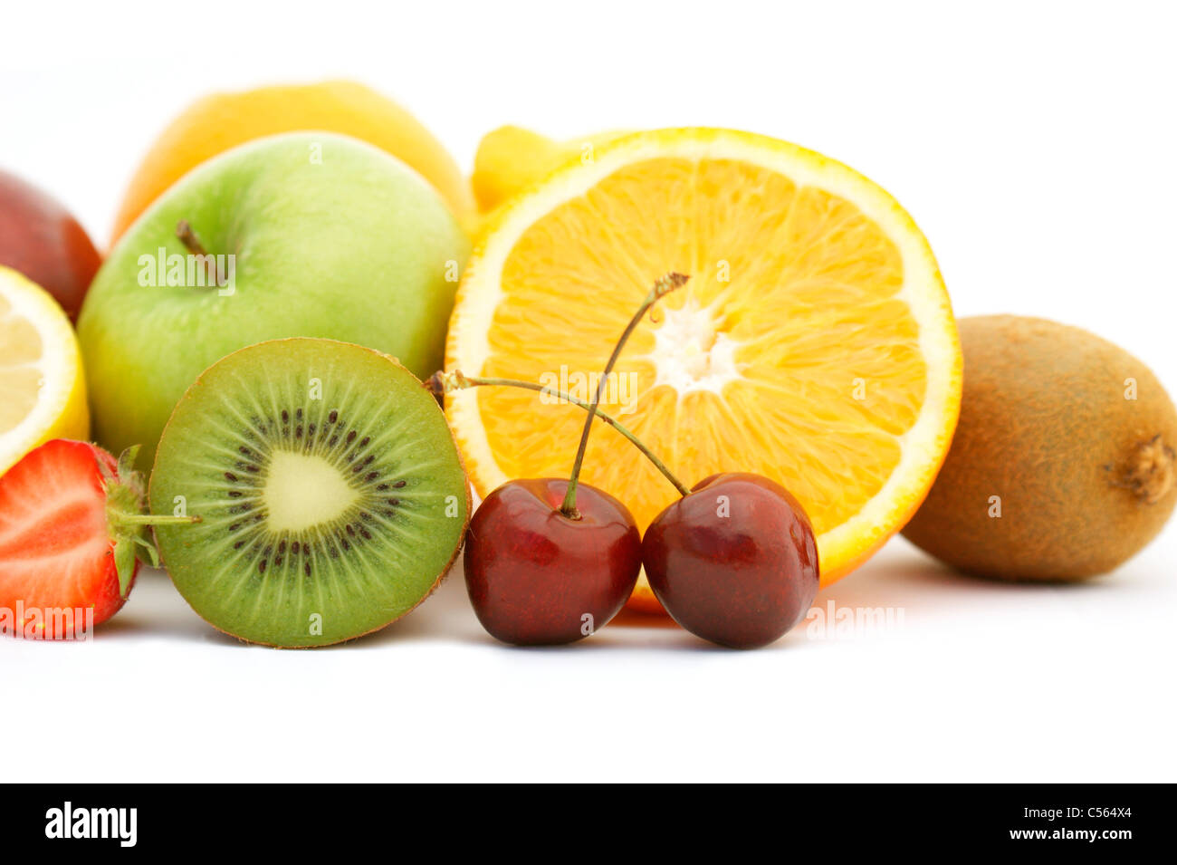 Various bits of fresh fruit Stock Photo - Alamy