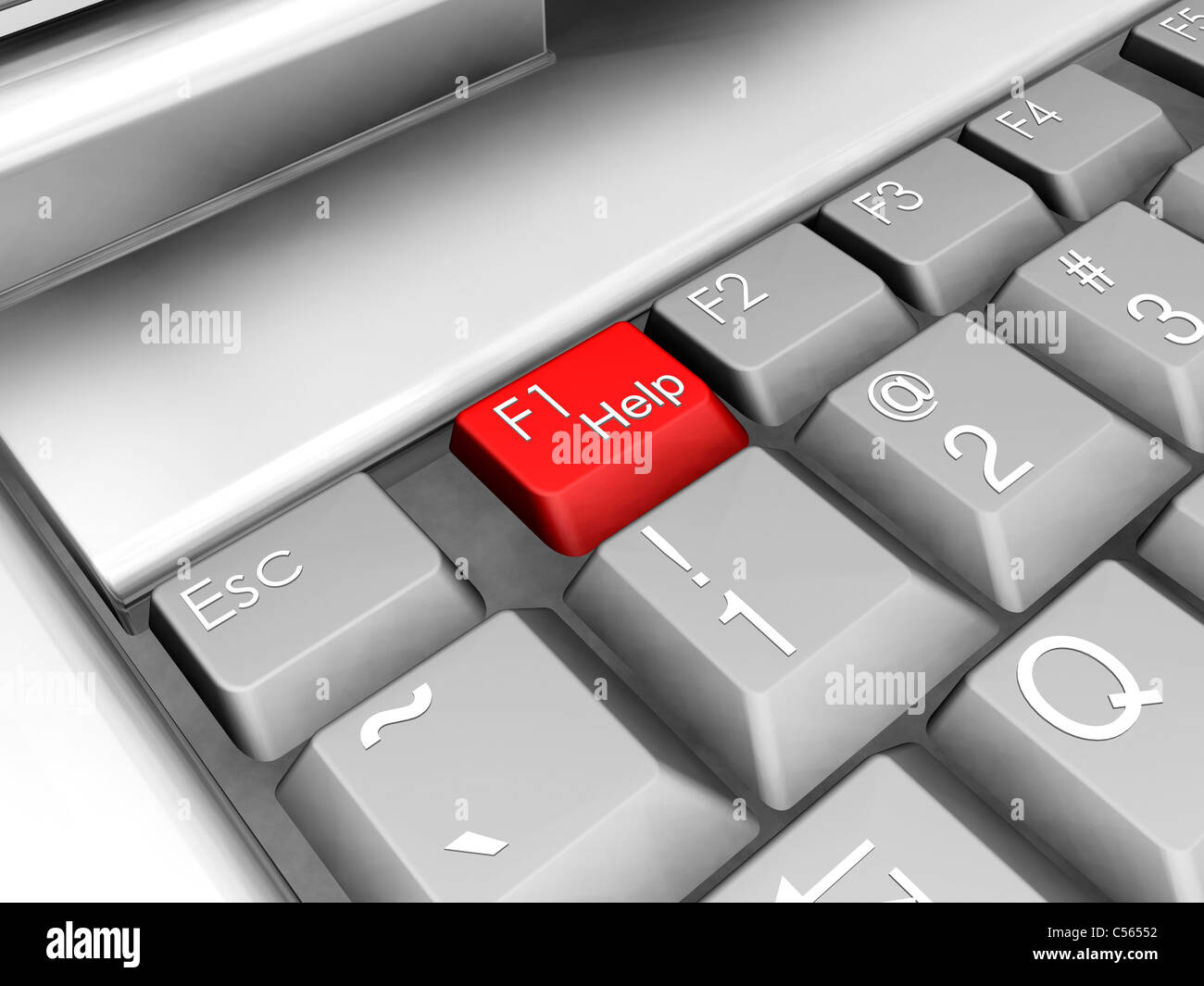 3D render of the F1 help key Stock Photo - Alamy