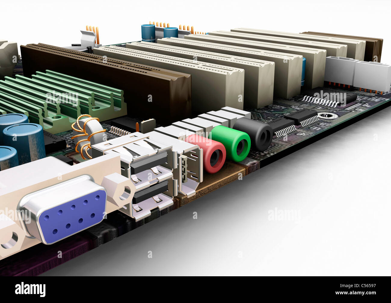 3D render of a motherboard Stock Photo - Alamy