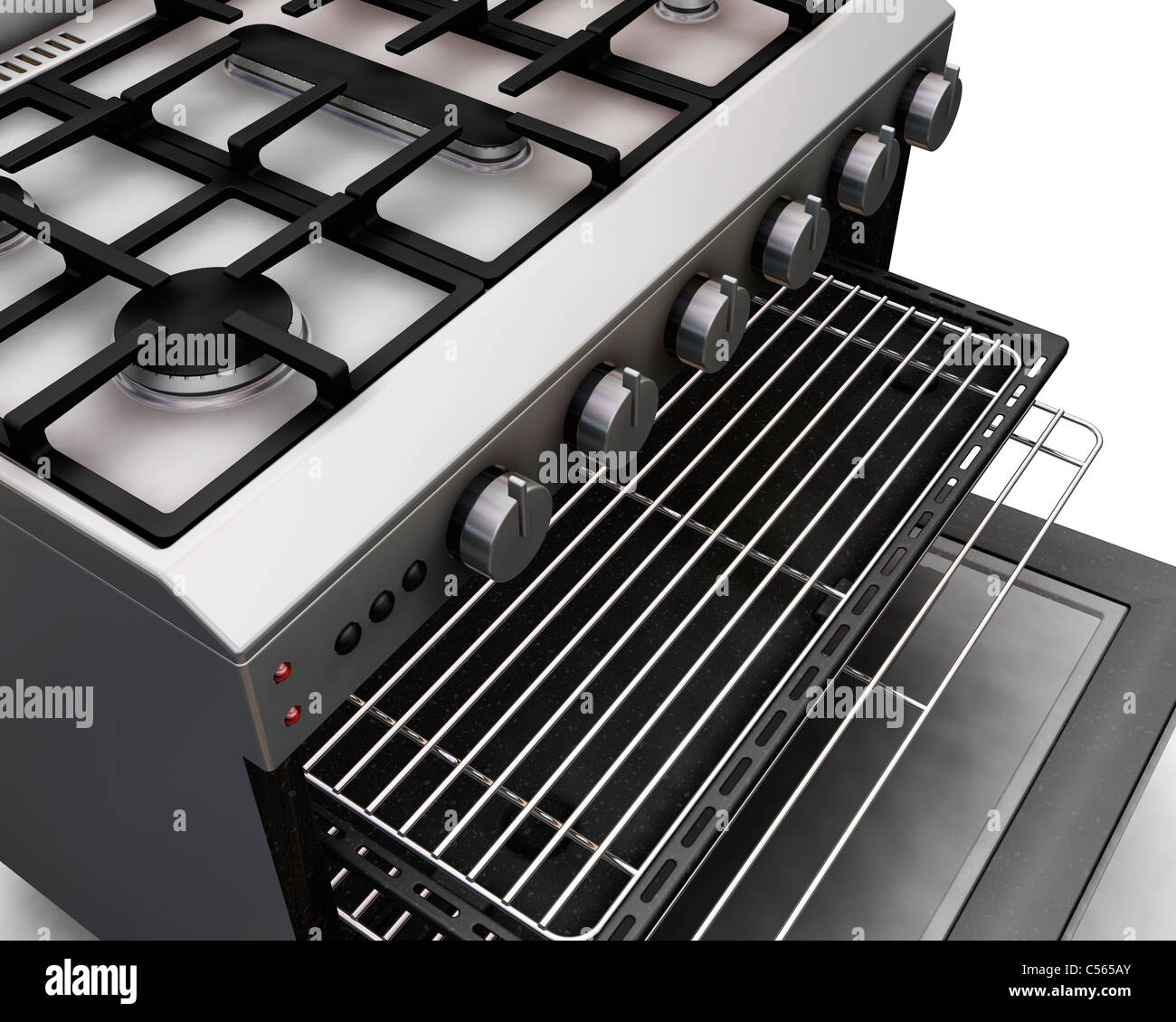 3D render of a close up of a modern oven Stock Photo - Alamy