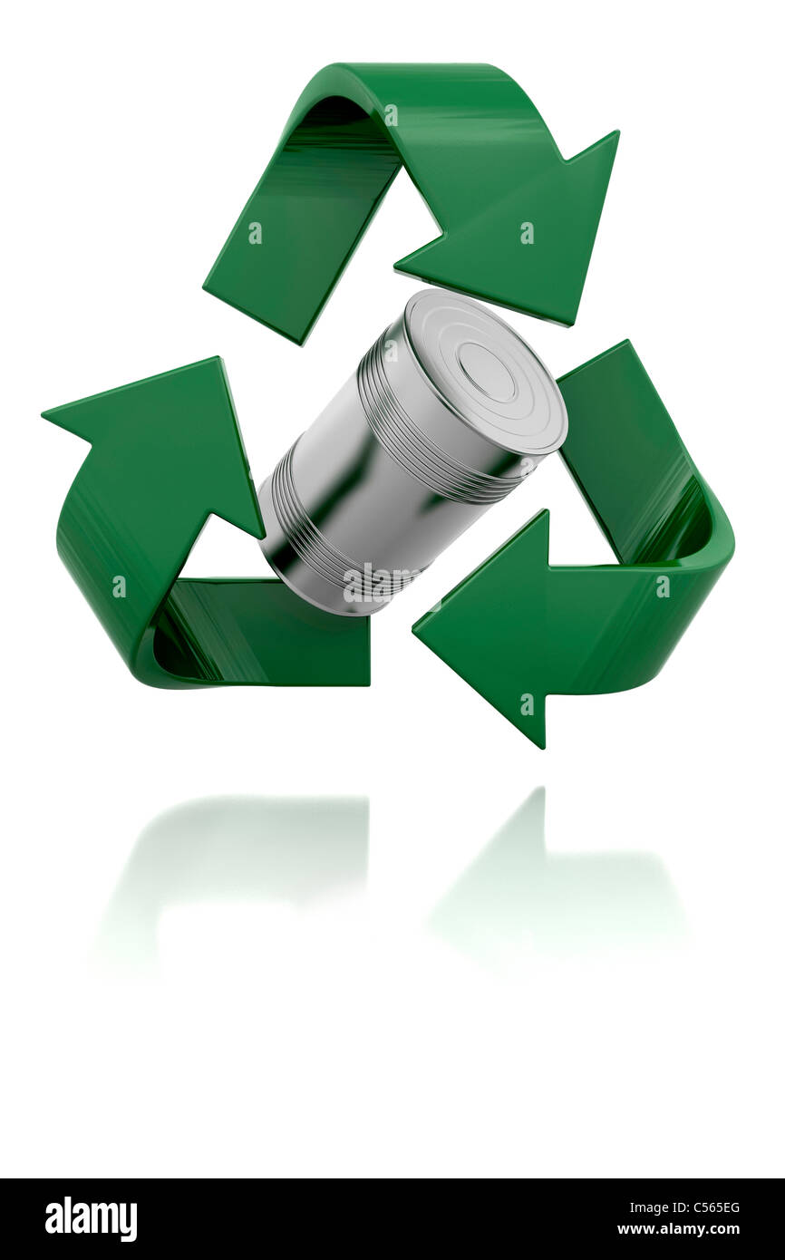 3D Recycling symbol isolated over a white background Stock Photo - Alamy