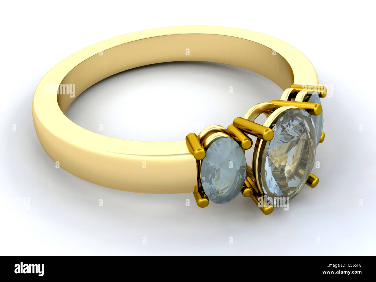 Close up of a gold engagement ring Stock Photo - Alamy