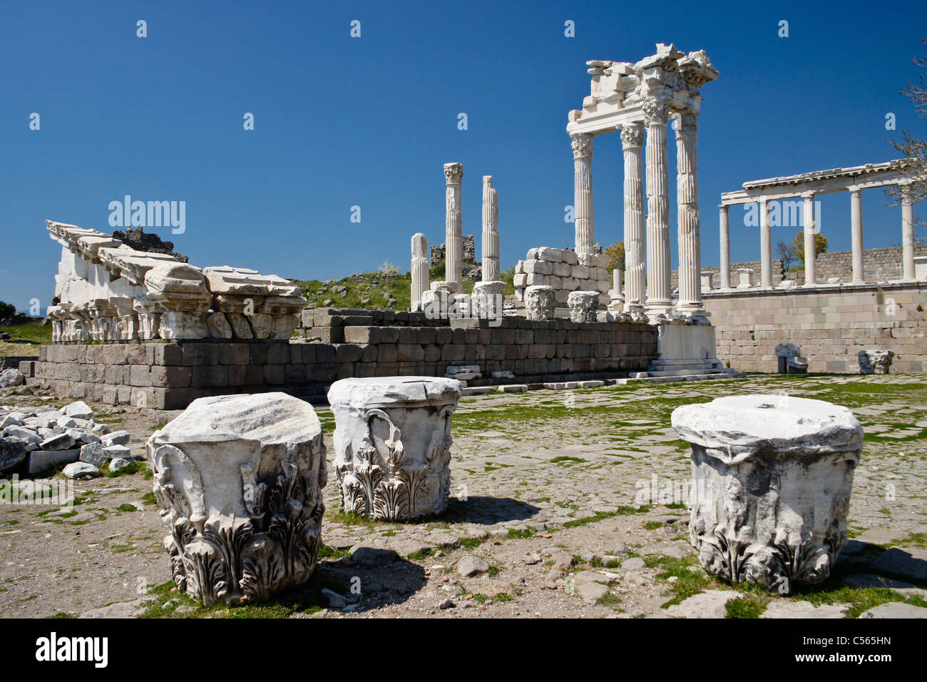 Temple of Trajan at Pergamum, Bergama, Turkey Stock Photo - Alamy
