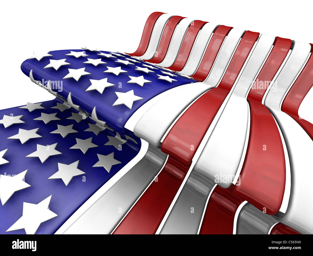 3D render of the American flag Stock Photo - Alamy