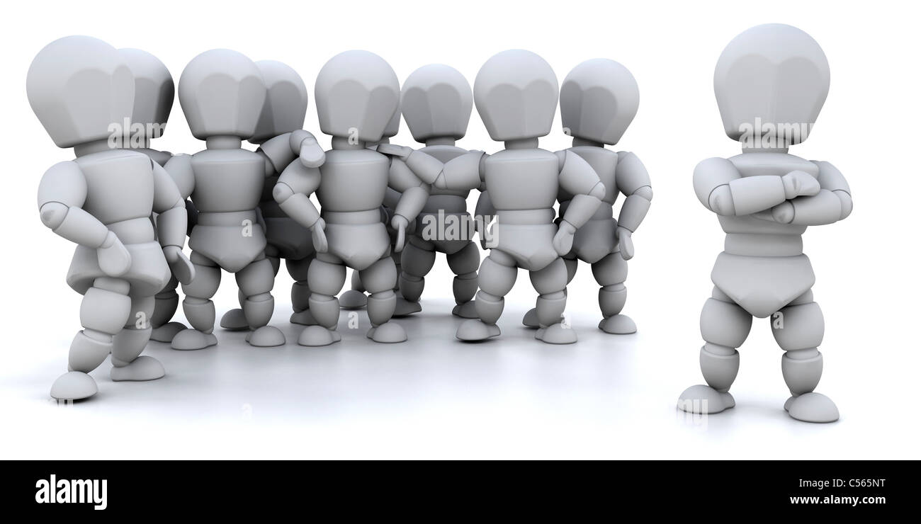 One person leading a team Stock Photo - Alamy