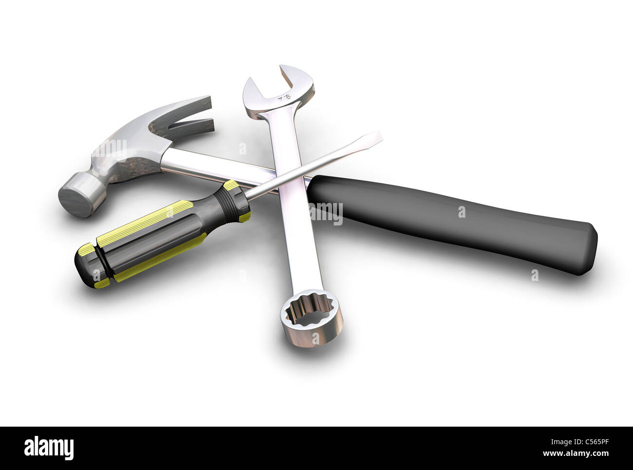 3D render of tools Stock Photo - Alamy