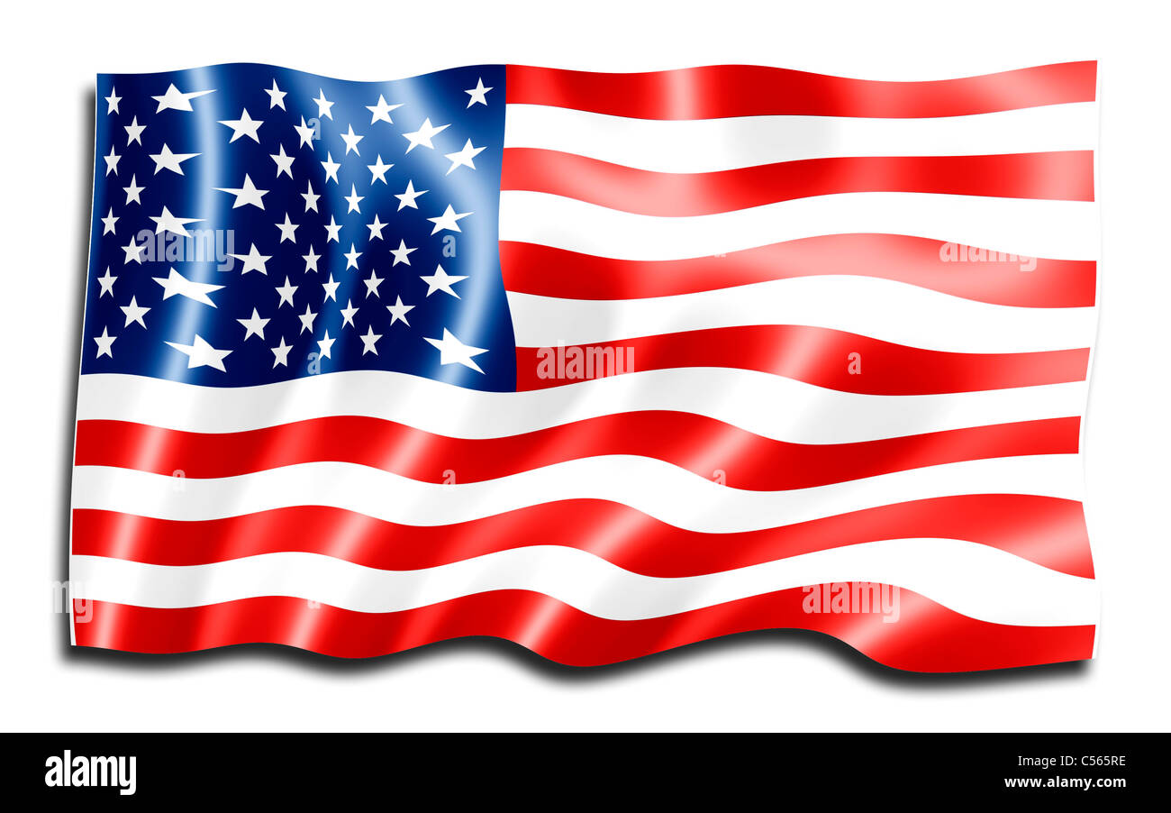 Billowing american flag hi-res stock photography and images - Alamy