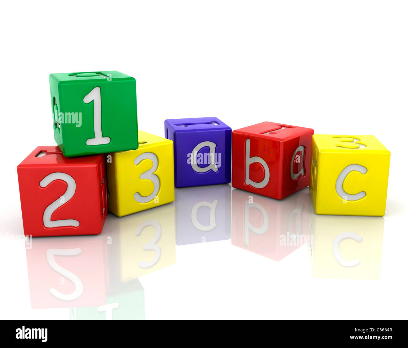 3D render of baby's building blocks Stock Photo - Alamy