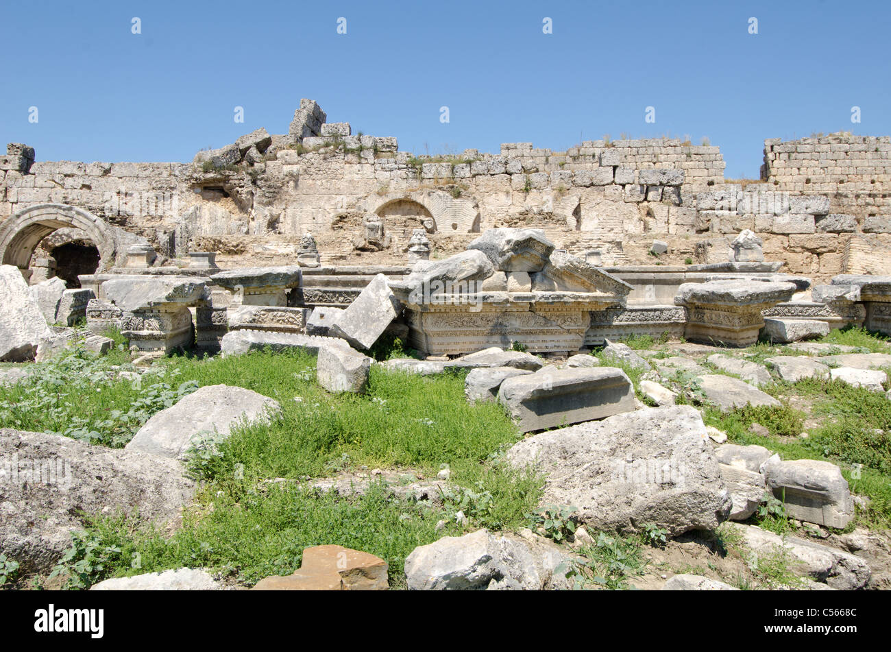 Ancient city of Perge near Antalya Turkey Stock Photo - Alamy
