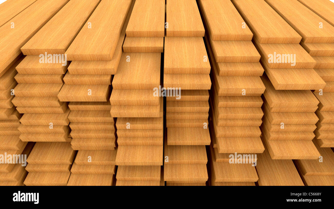 3D render of wooden planks Stock Photo - Alamy