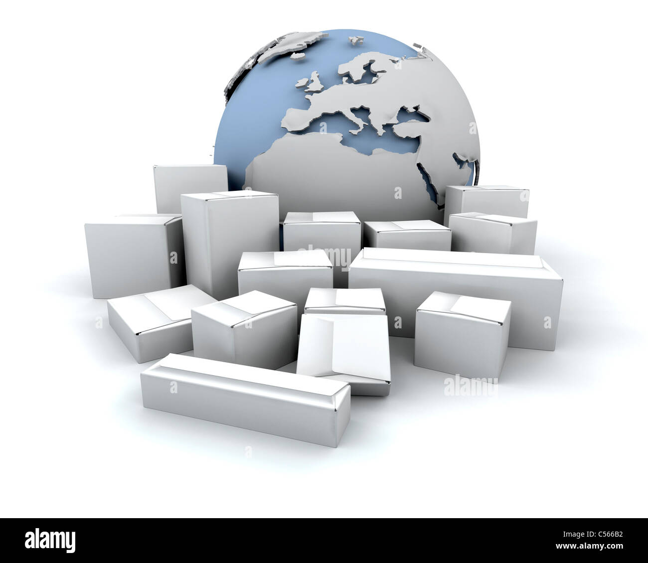 Image depicting global delivery Stock Photo - Alamy