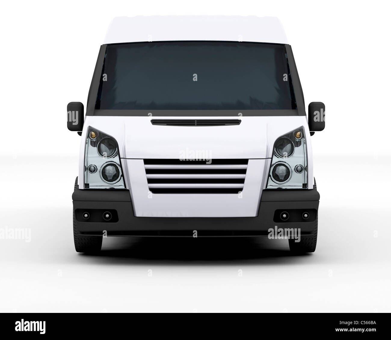 3D render of a white van Stock Photo - Alamy