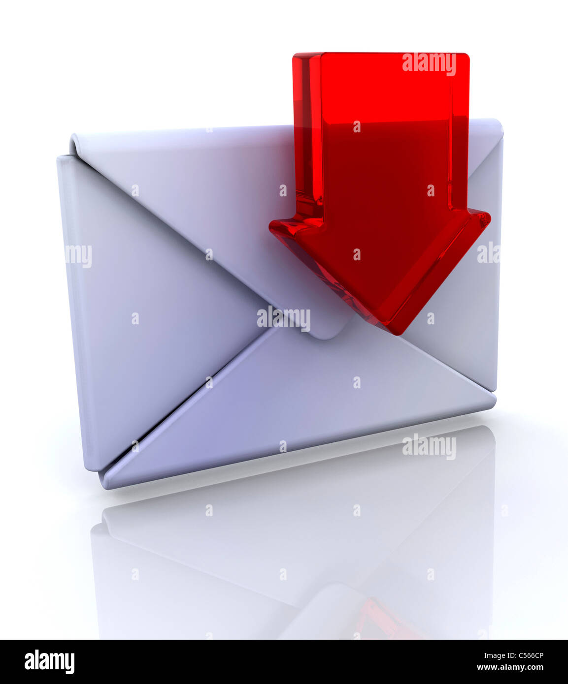 3D icon for download mail Stock Photo - Alamy