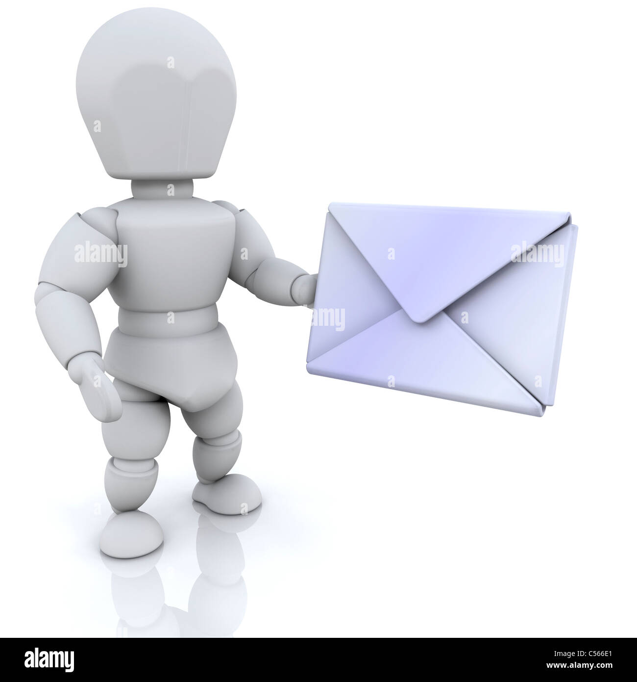3D render of someone with mail Stock Photo - Alamy