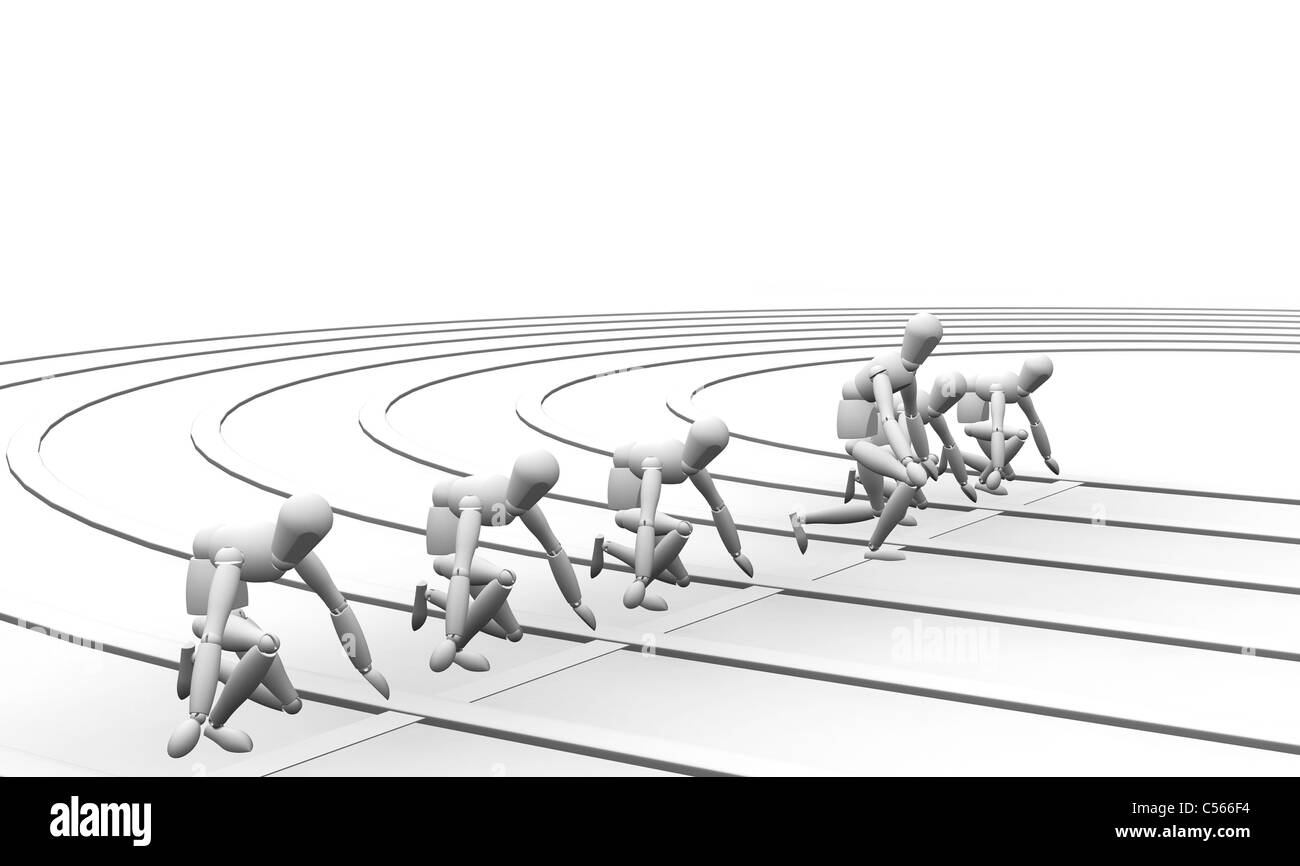 Athletes start race Black and White Stock Photos & Images - Alamy