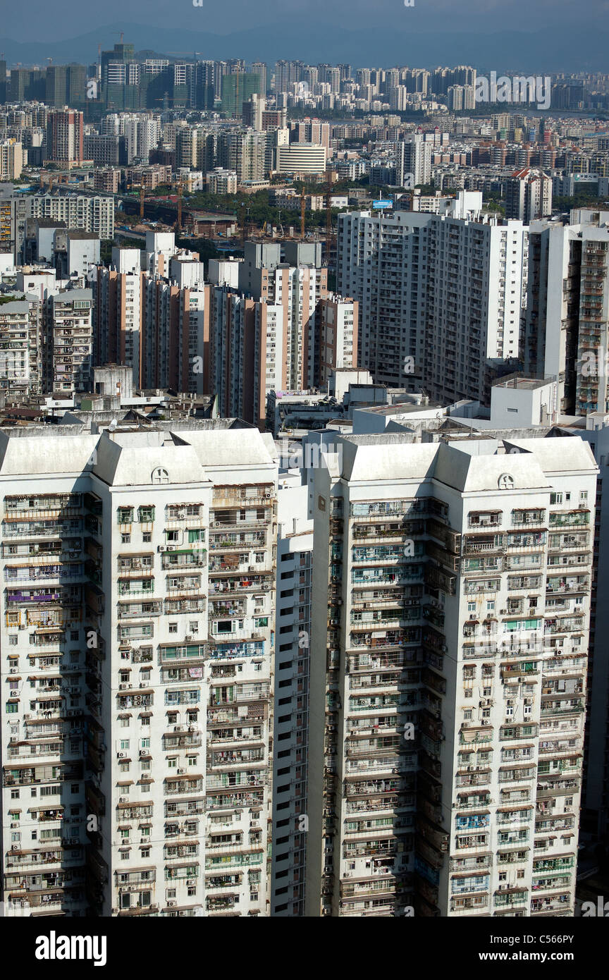 Housing congestion on the Macau-China border, South East Asia Stock ...