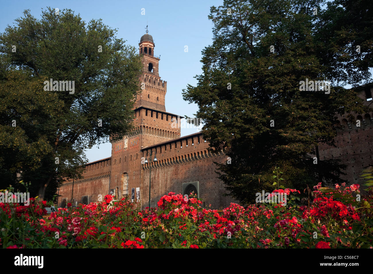 Filarete tower of Sforza Castle in Milan, Italy Stock Photo - Alamy