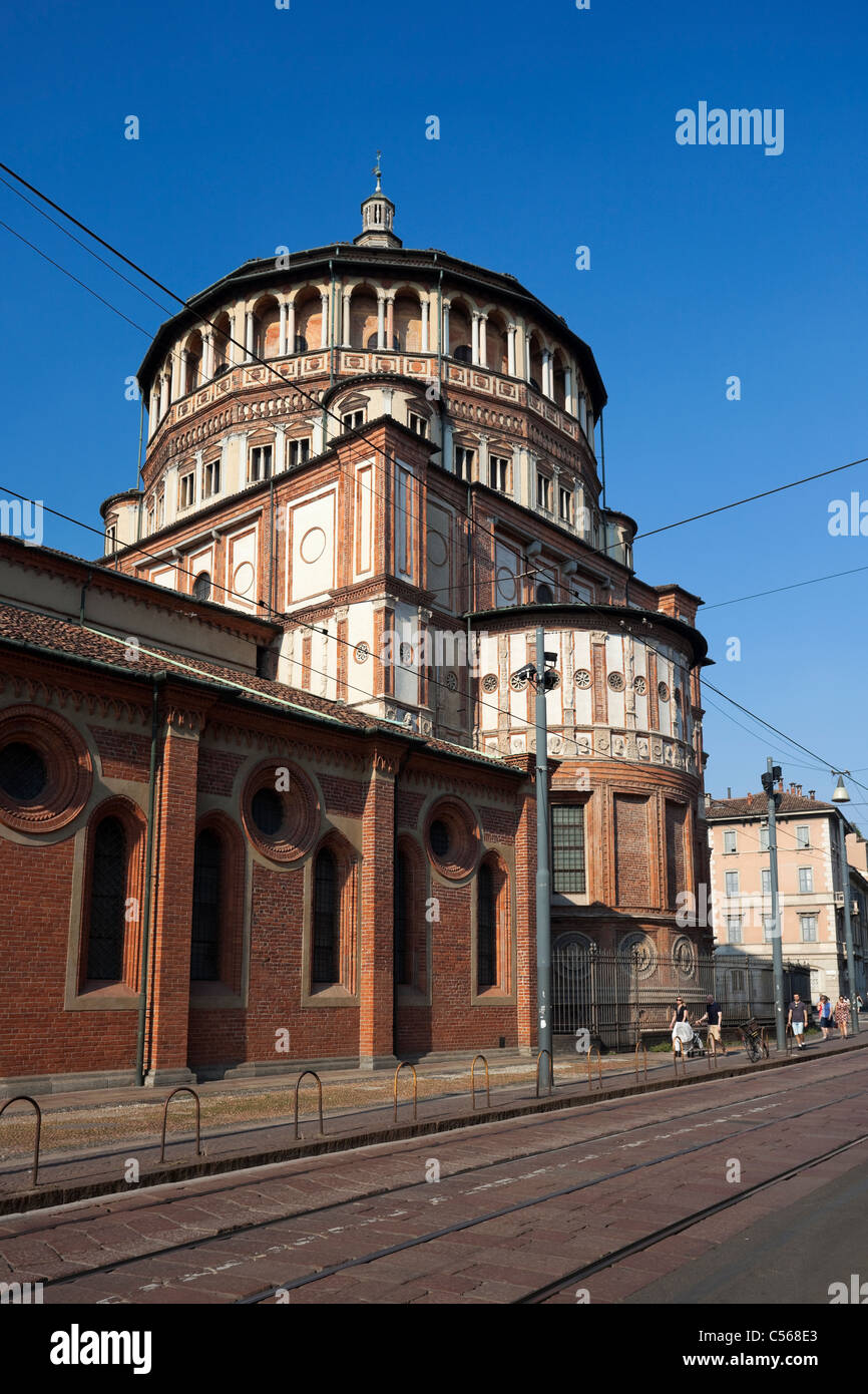 Santa Maria delle Grazie church in Milan, Italy - the home of famous ...