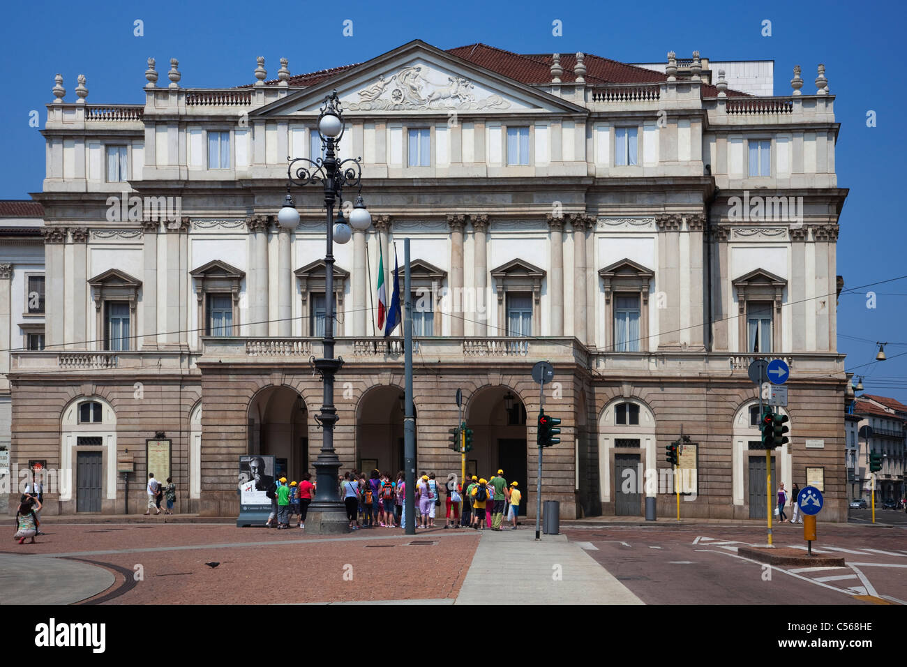 La Scala opera house front view Stock Photo - Alamy