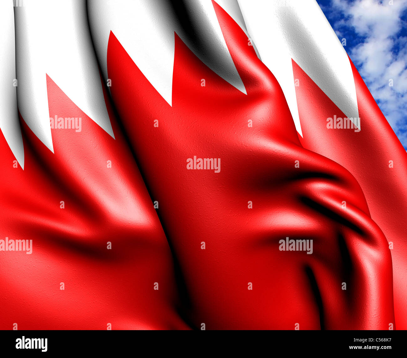 Blue sky background with bahrain flag hi-res stock photography and ...