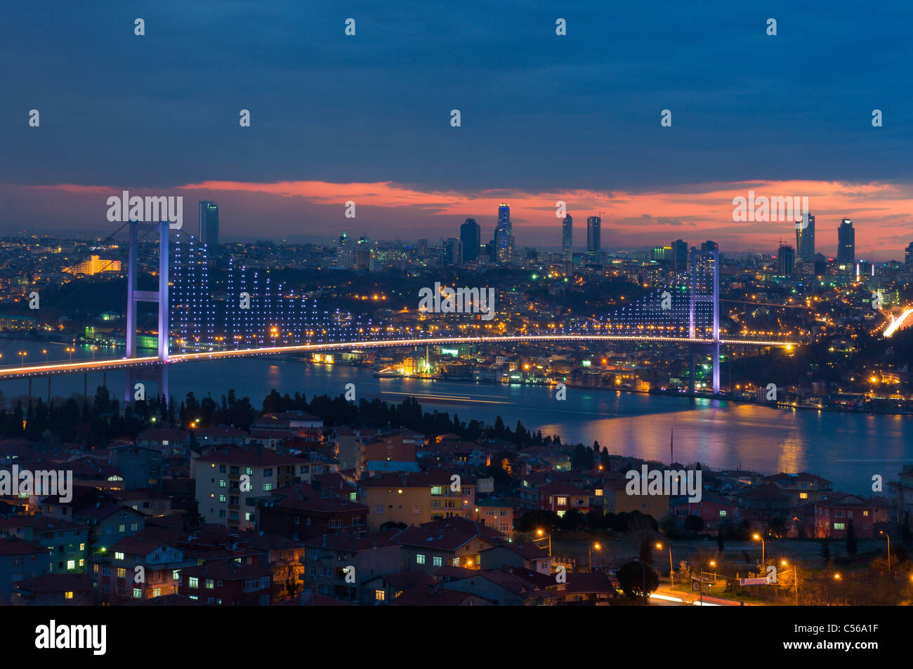 Bosphorus bridge by night hi-res stock photography and images - Alamy