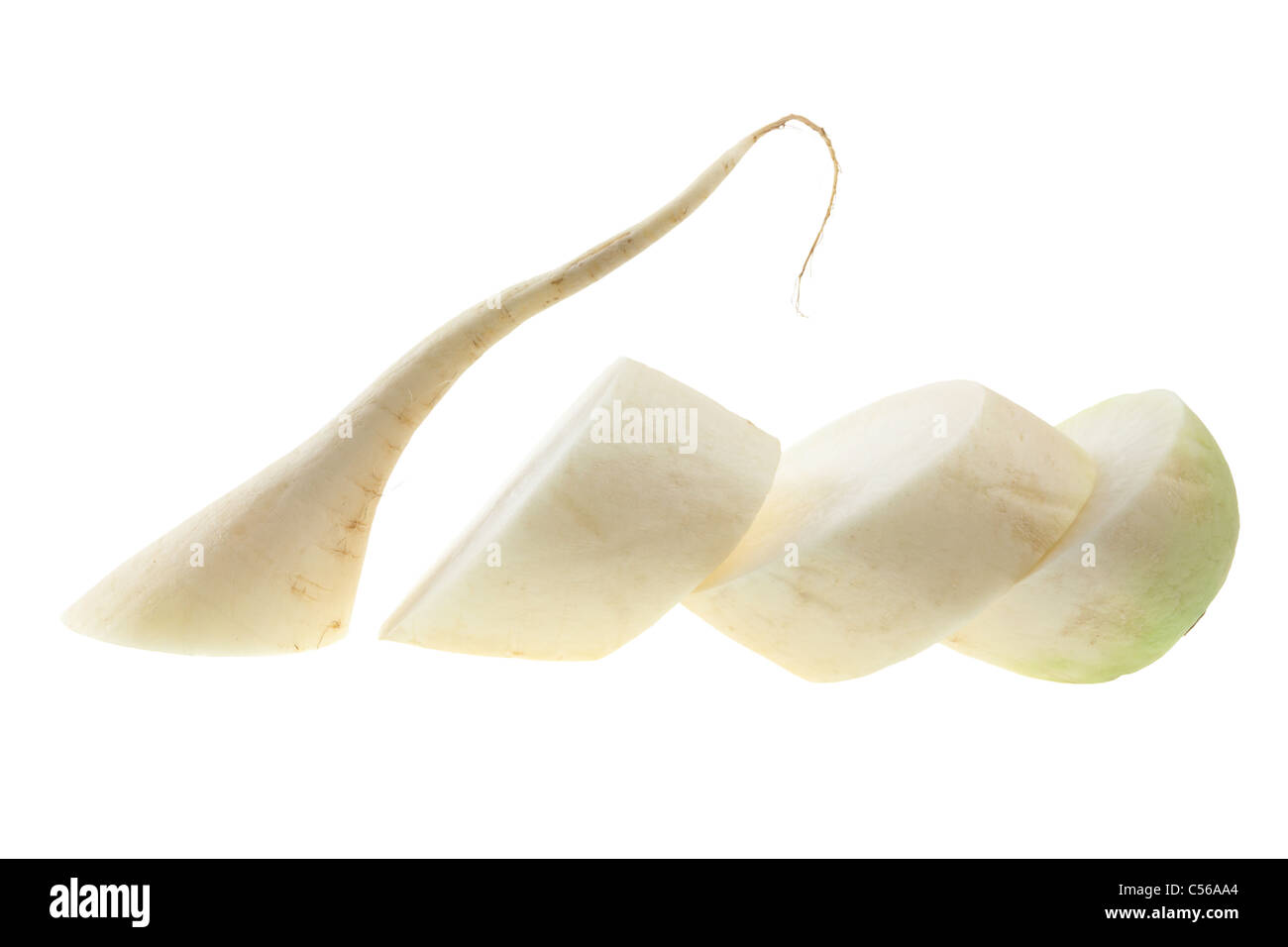 Pieces of White Radish Stock Photo - Alamy